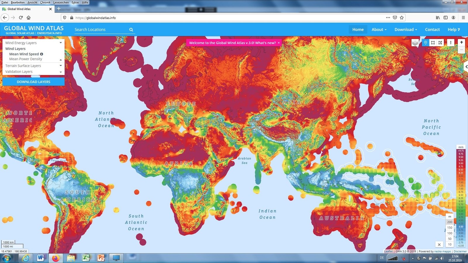 DTU-Ressourcen-Atlas - Deutschland beste Windlage